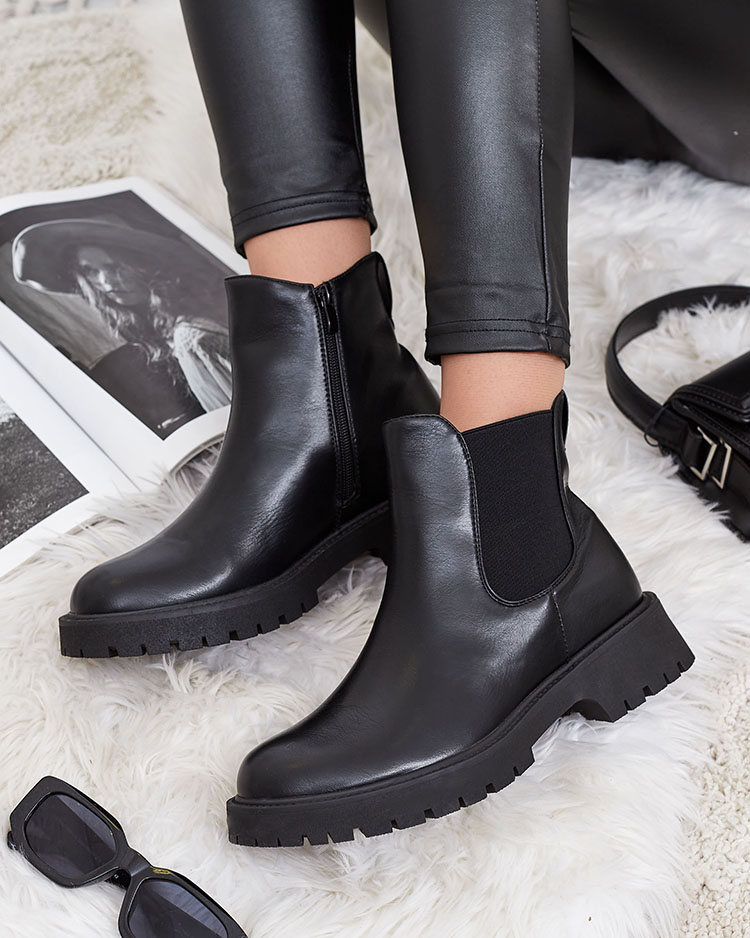 Royalfashion Femmes Querrte boots a'la slipper boots - Noir | royal ...